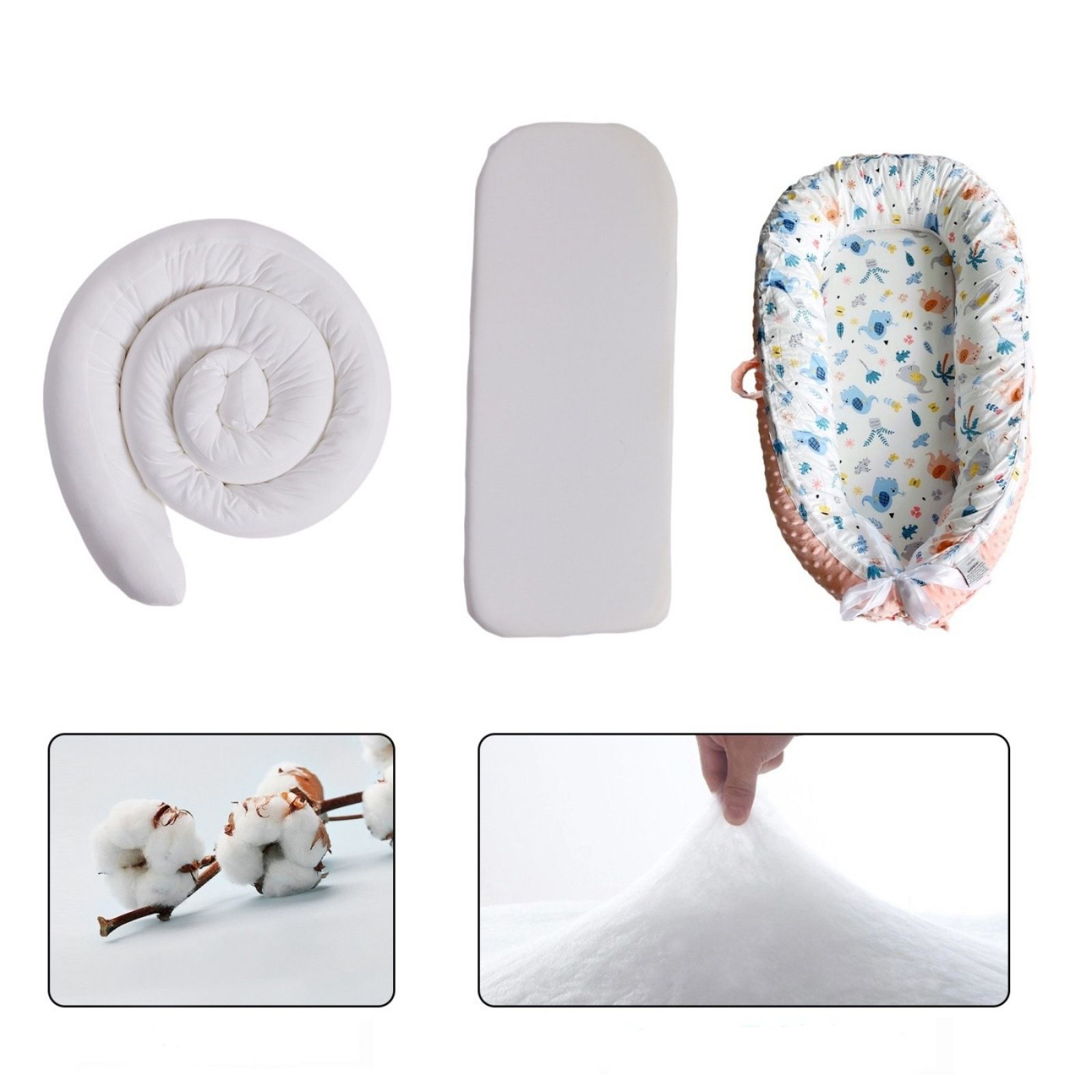 Newborn Cozy Elliptical Nest Bed | Newborn Sleep Nest For Baby Girl
