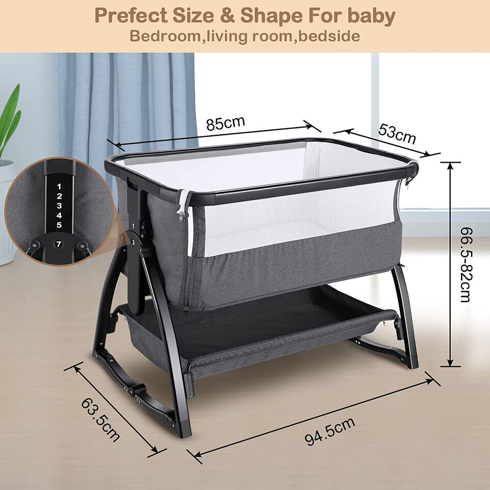 Baby Bedside Sleeper Portable Baby Bassinet Crib Attached To Bed