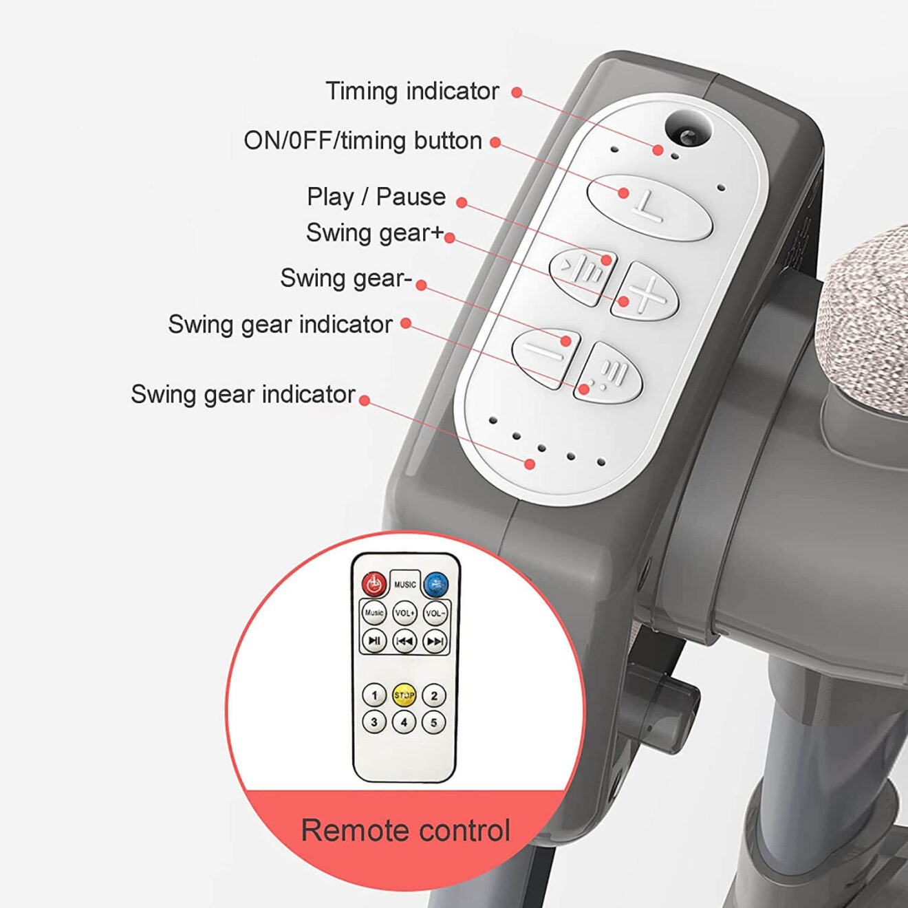 Electric Rocking Bassinet Swing | Baby Cradle Swing Bed