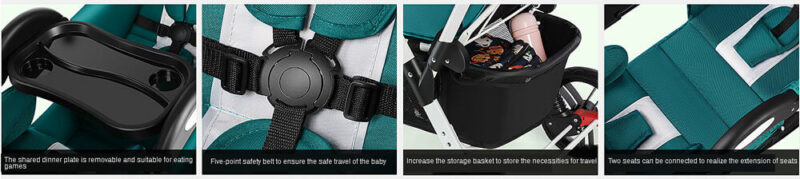 Twin Pram Double Stroller