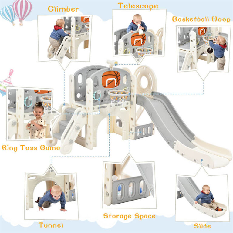 Multiple Kid Indoor Playground Slides With Ladders Set