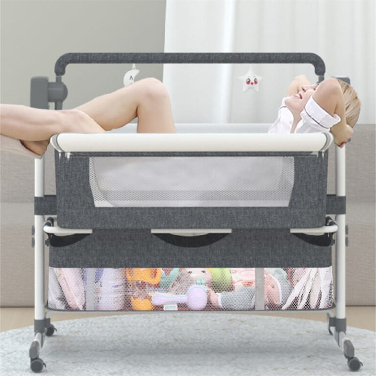 Baby Electric Rocking Bassinet Bedside Crib With Wheels