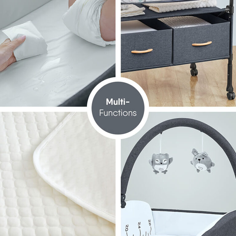 Portable Change Table With Storage Adjustable Foldable Changing Table ...